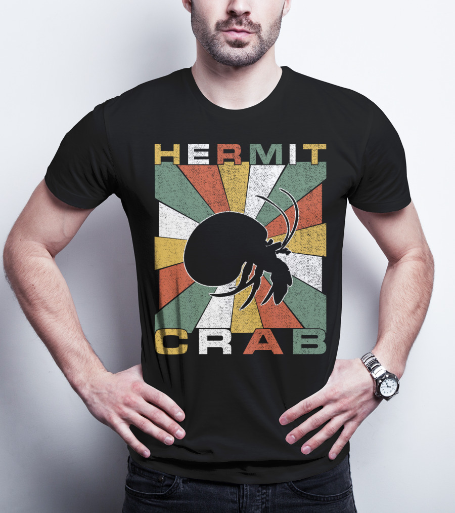 Hermit Crab Retro 70s Vintage T-Shirt