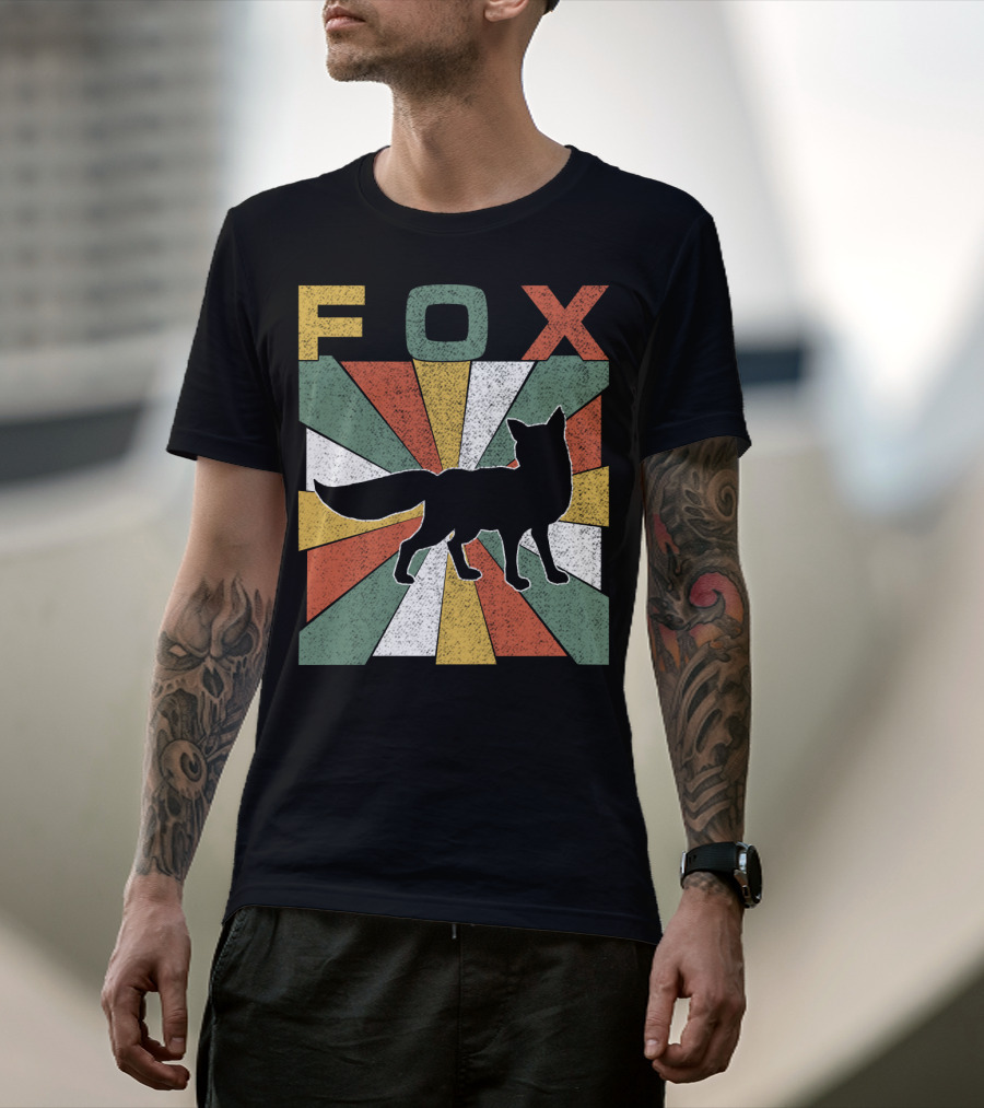 FOX Retro Vintage 70s Silhouette Burst T-Shirt