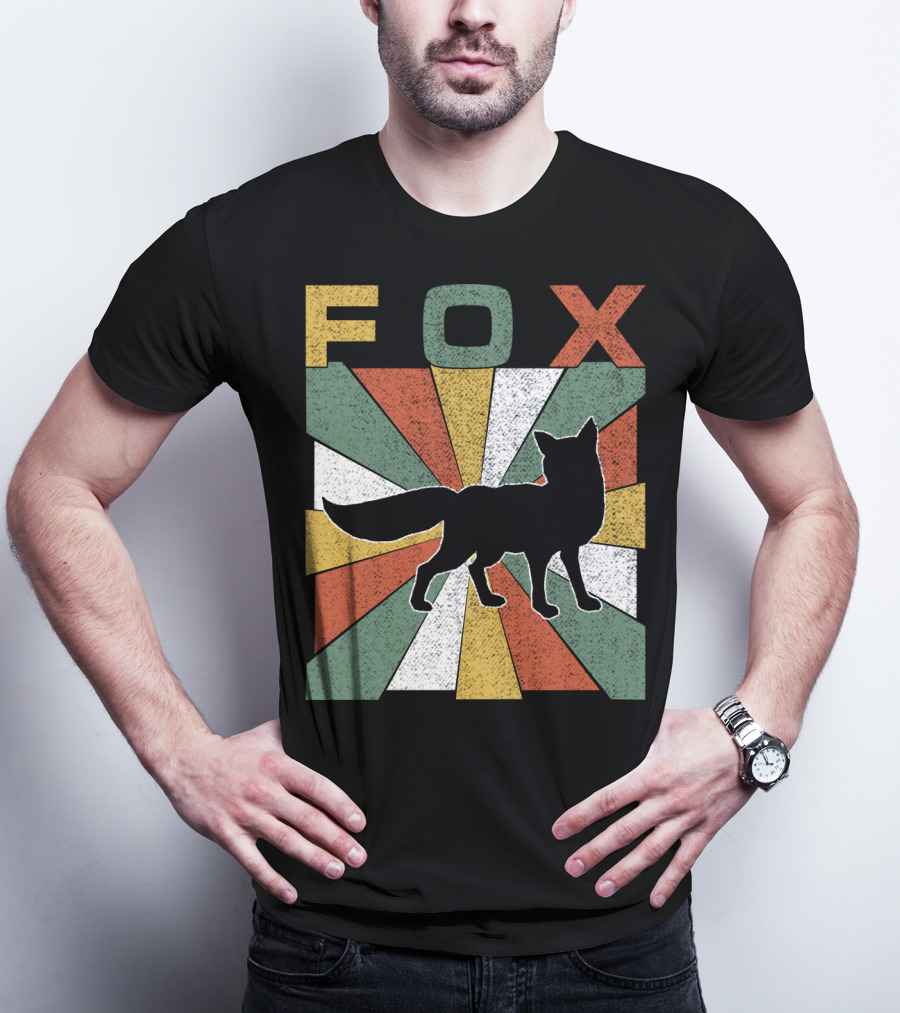 FOX Retro Vintage 70s Silhouette Burst T-Shirt
