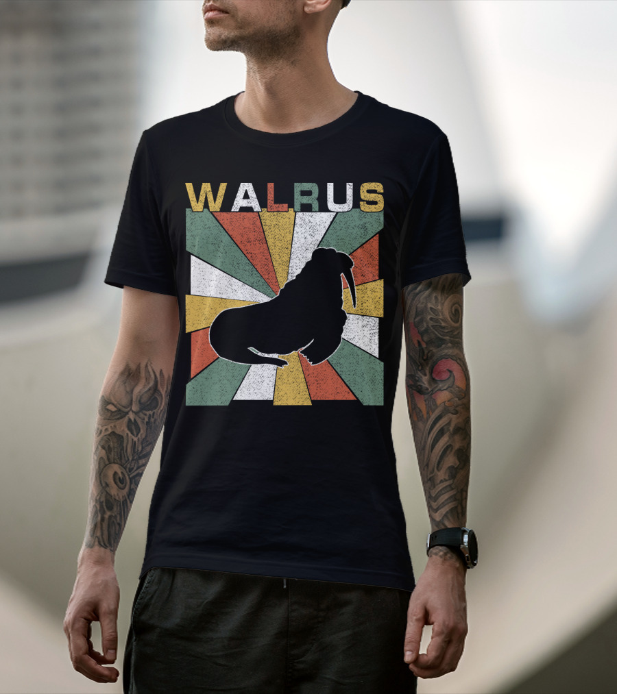 WALRUS Retro 70s Vintage Sunburst T-Shirt
