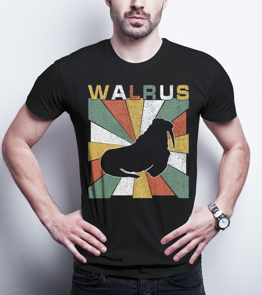 WALRUS Retro 70s Vintage Sunburst T-Shirt