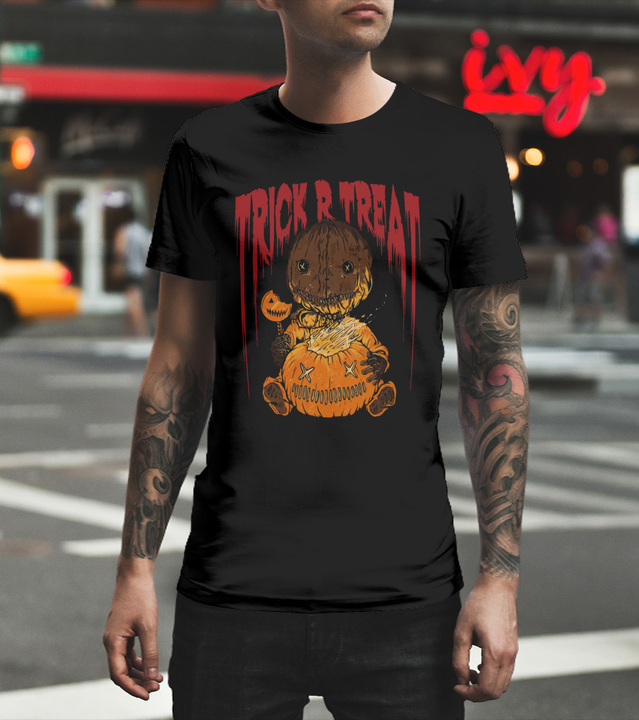 Trick R Treat Sam Pumpkin Horror Halloween T-Shirt