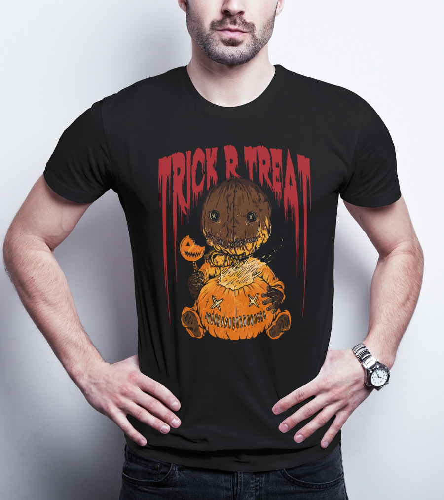 Trick R Treat Sam Pumpkin Horror Halloween T-Shirt