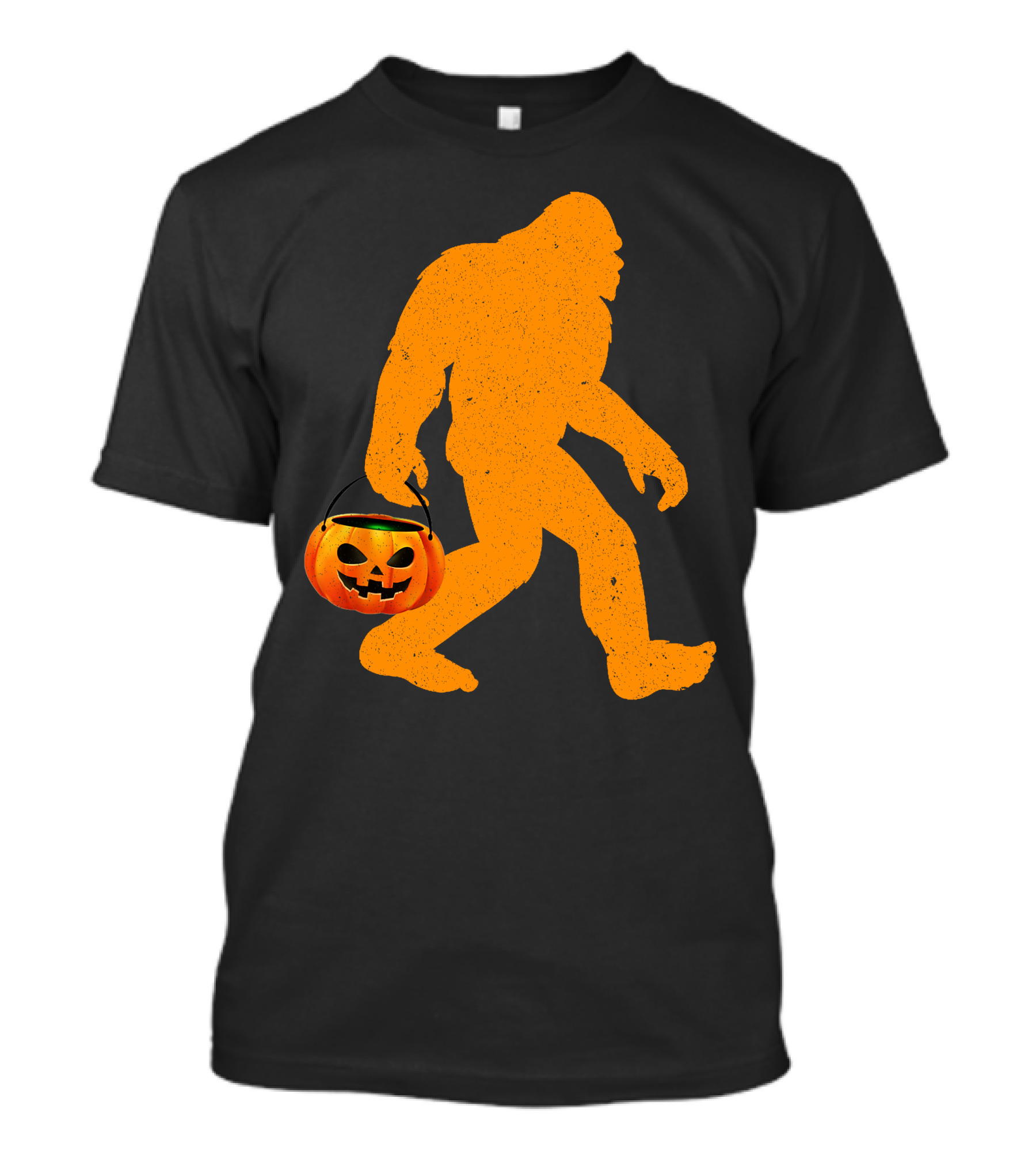 Funny Bigfoot Halloween Jack-o'-Lantern T-Shirt