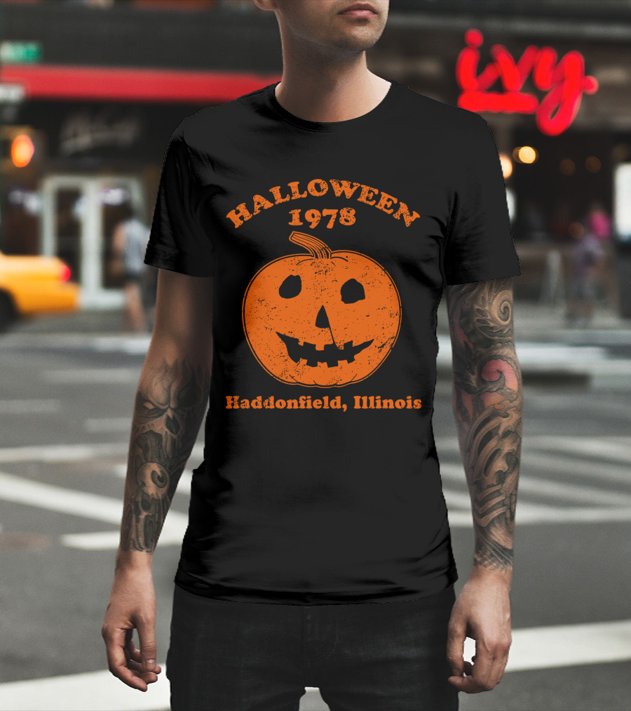 Halloween 1978 Spooky Pumpkin Haddonfield Illinois T-Shirt