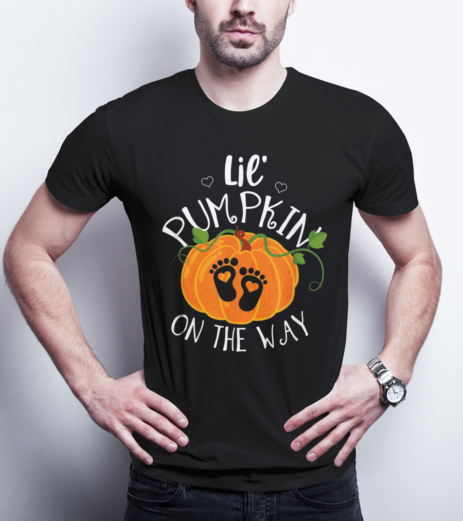 Lil' Pumpkin On The Way Halloween Pregnancy Mom To Be T-Shirt