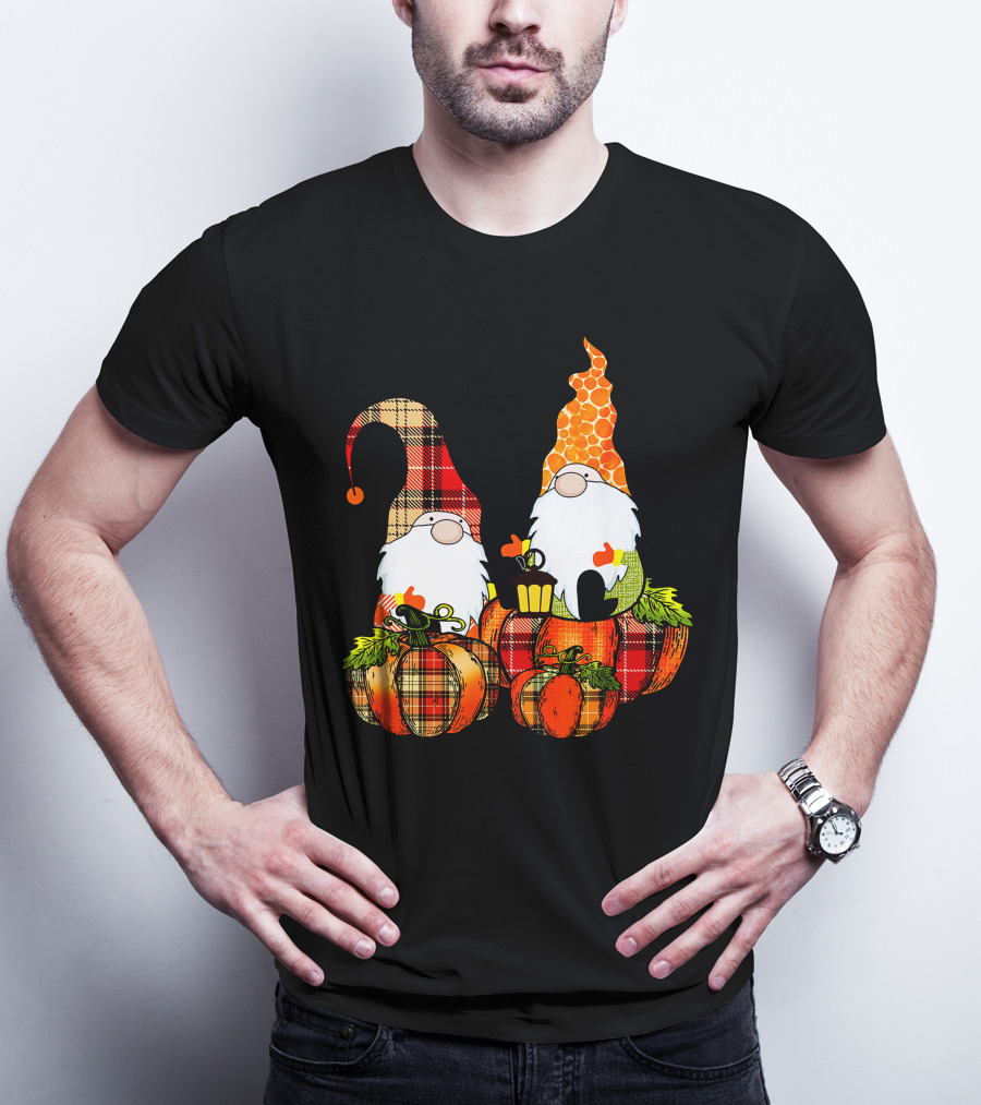 Cute Gnomes Halloween Funny Pumpkin Costume T-Shirt