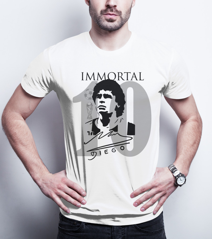 IM MORTAL Diego Armando Maradona 10 Argentina T-Shirt
