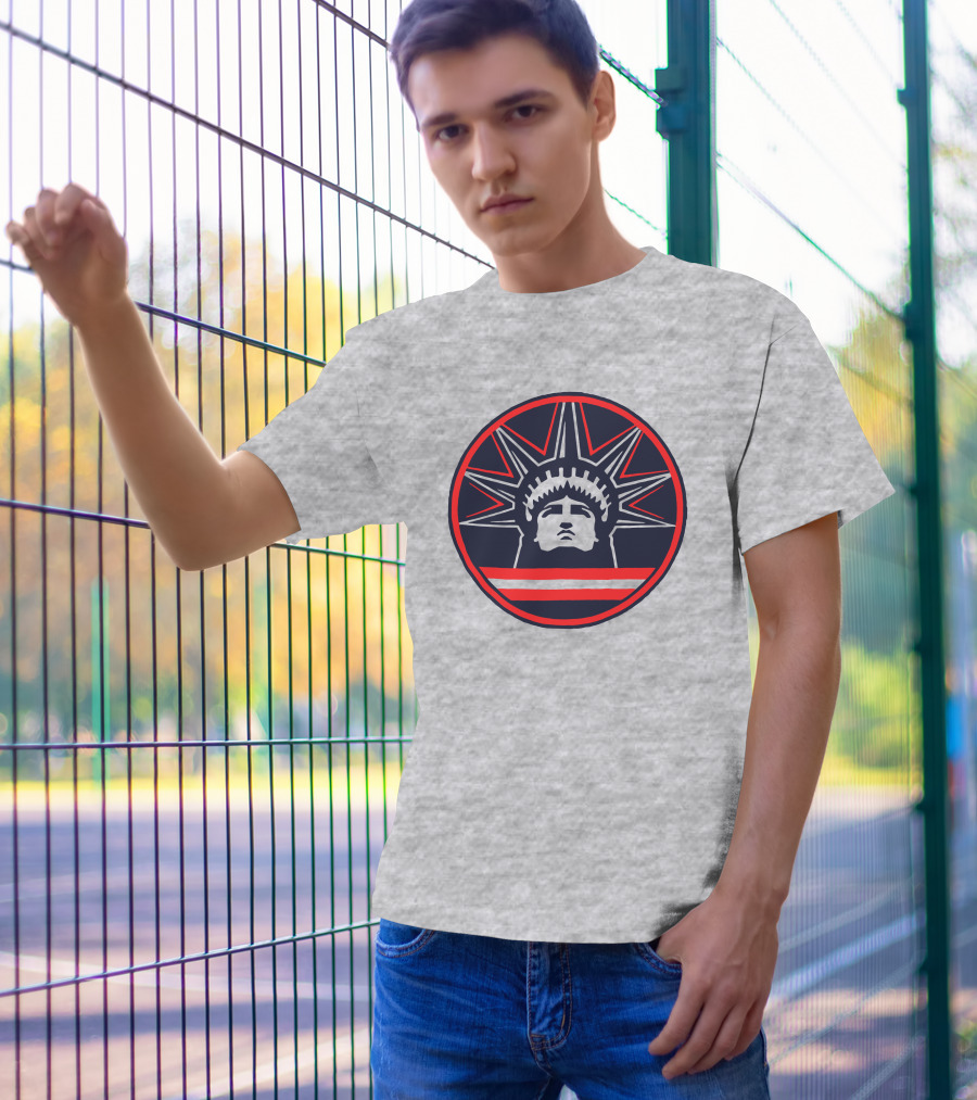 We Bleed Blue Liberty Icon Circle T-Shirt