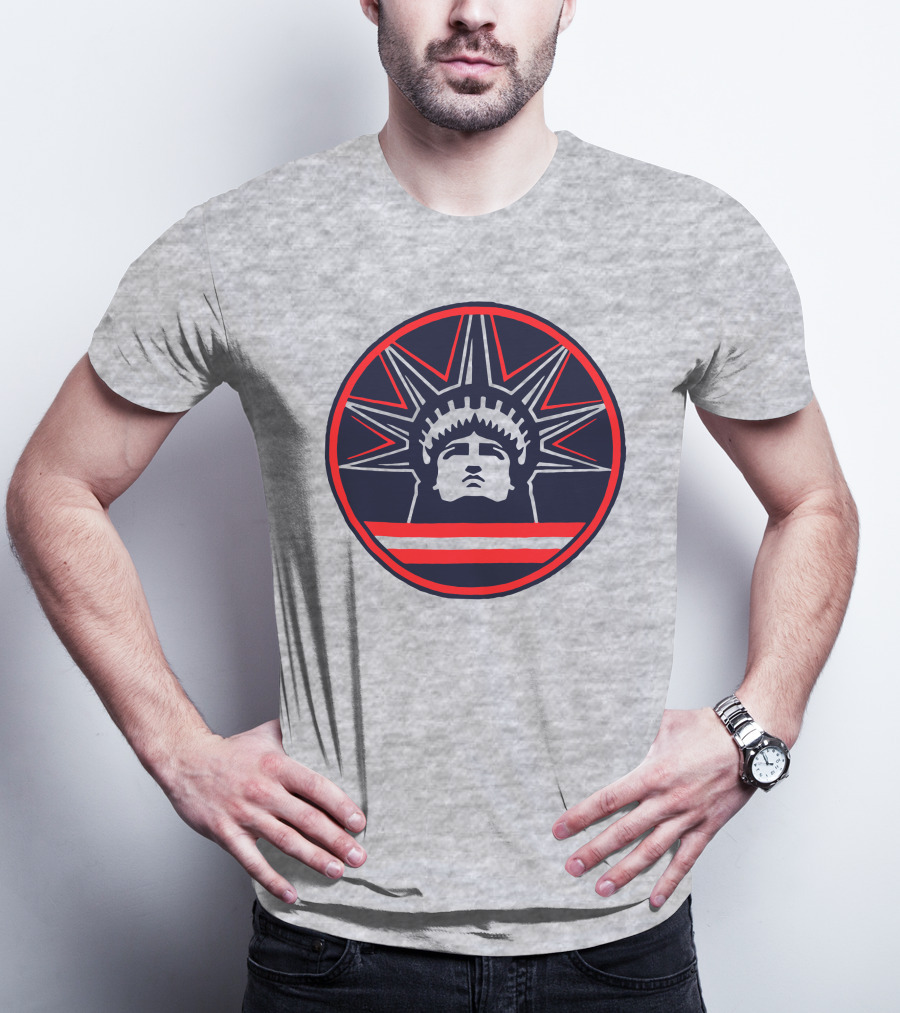 We Bleed Blue Liberty Icon Circle T-Shirt