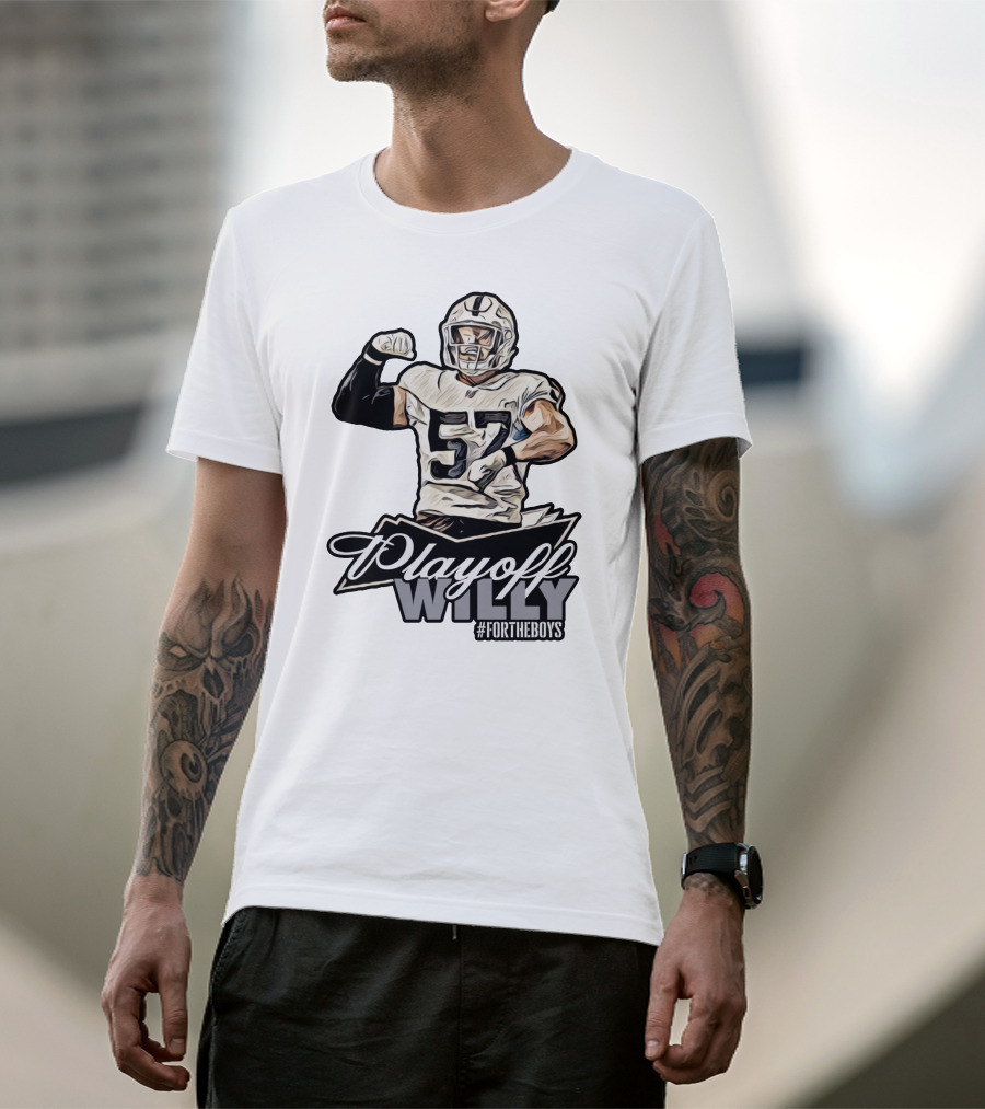 Playoff Willy 57 #ForTheBoys Football Player T-Shirt