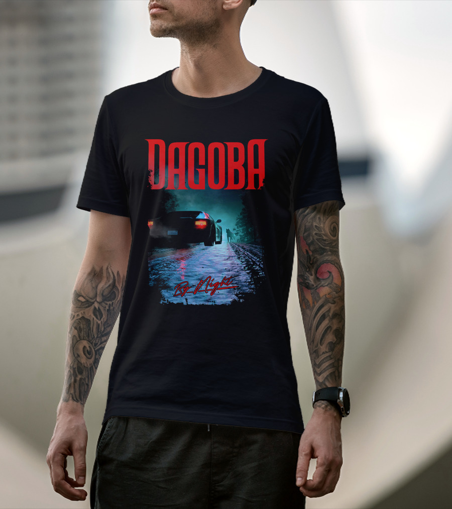 Dagoba By Night Retro Car Scene T-Shirt