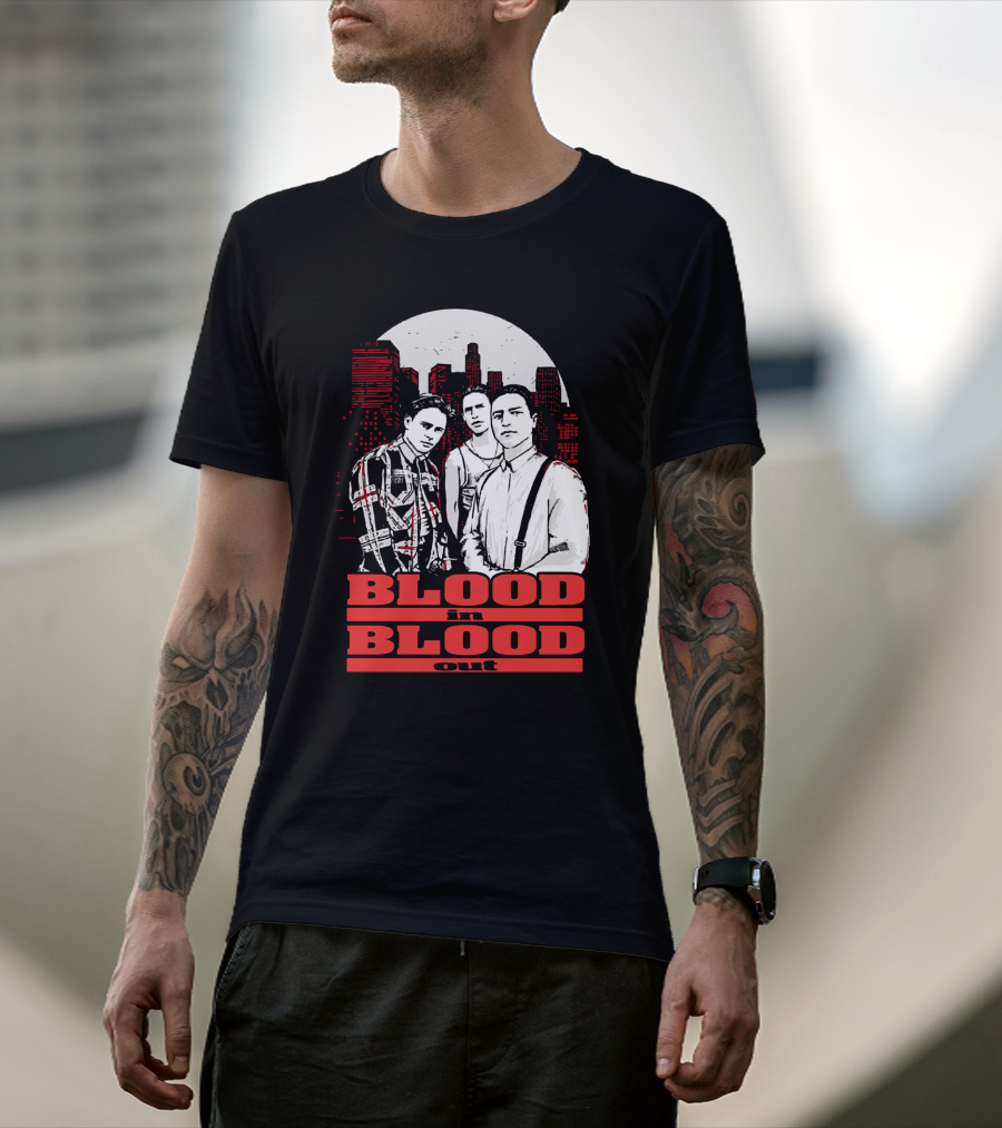 Blood In Blood Out Los Angeles Trio Urban Skyline T-Shirt