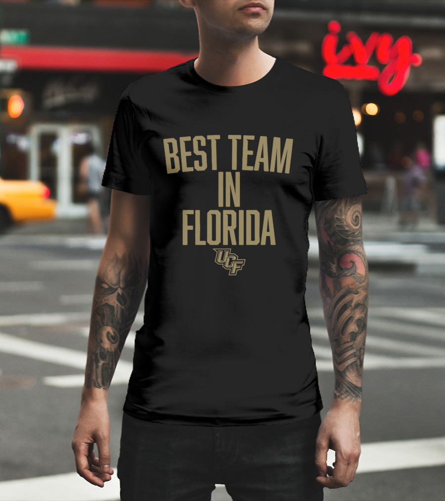 UCF Best Team In Florida In Bold Gold Text With University T-Shirt