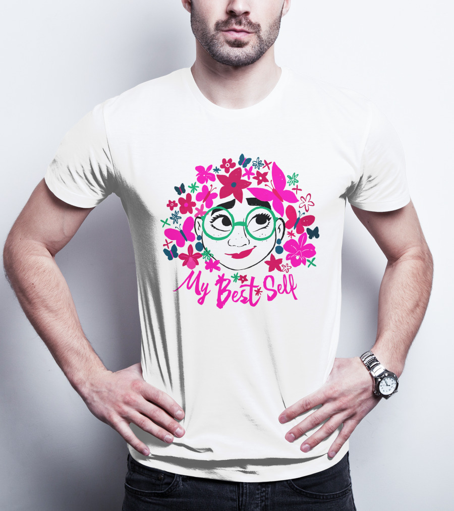 My Best Self Encanto Store Flowers Butterflies Glasses T-Shirt