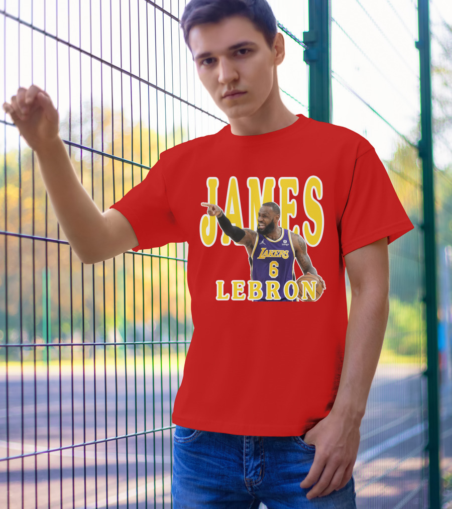 LeBron James Lakers Basketball 6 Jersey T-Shirt