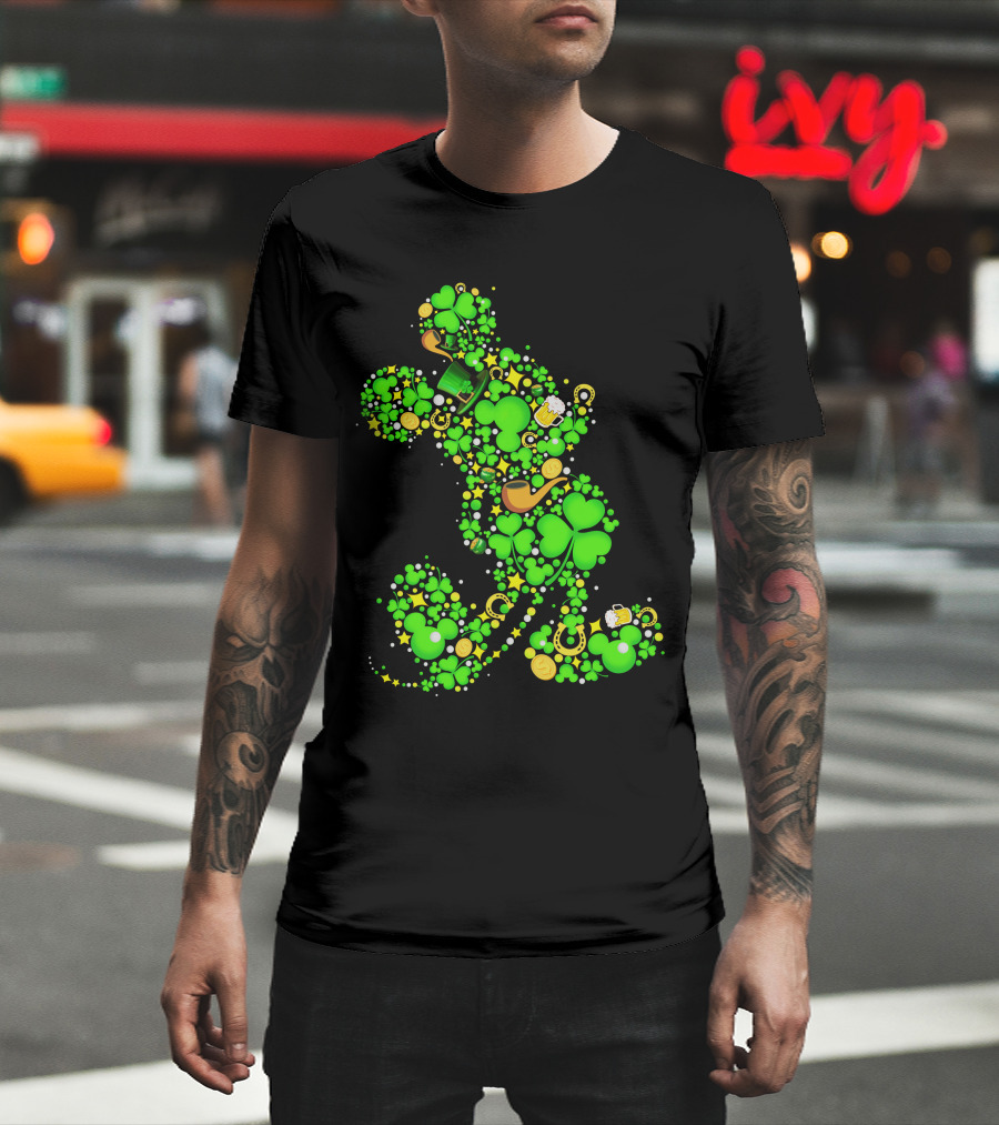 Clover MK Mickey Mouse St. Patrick's Day Lucky Icon Assembly T-Shirt