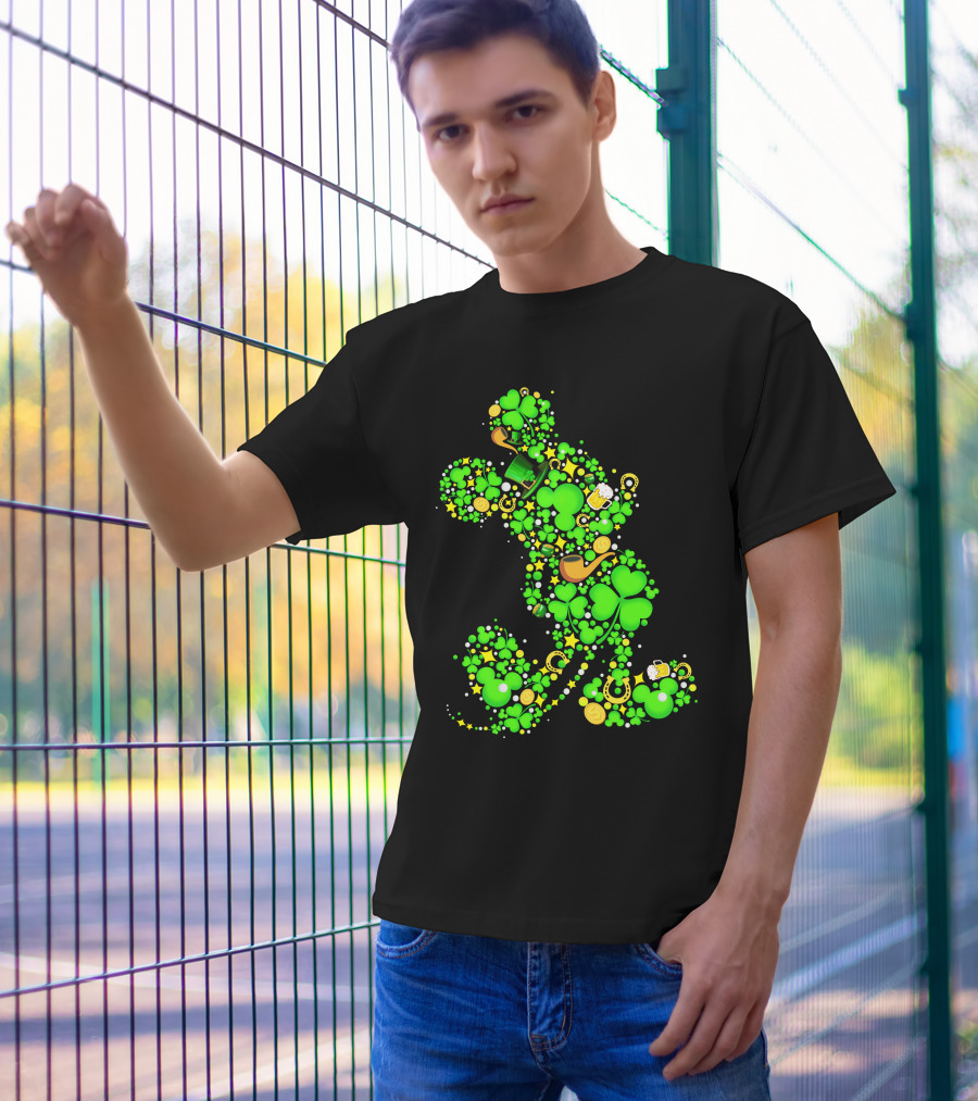 Clover MK Mickey Mouse St. Patrick's Day Lucky Icon Assembly T-Shirt