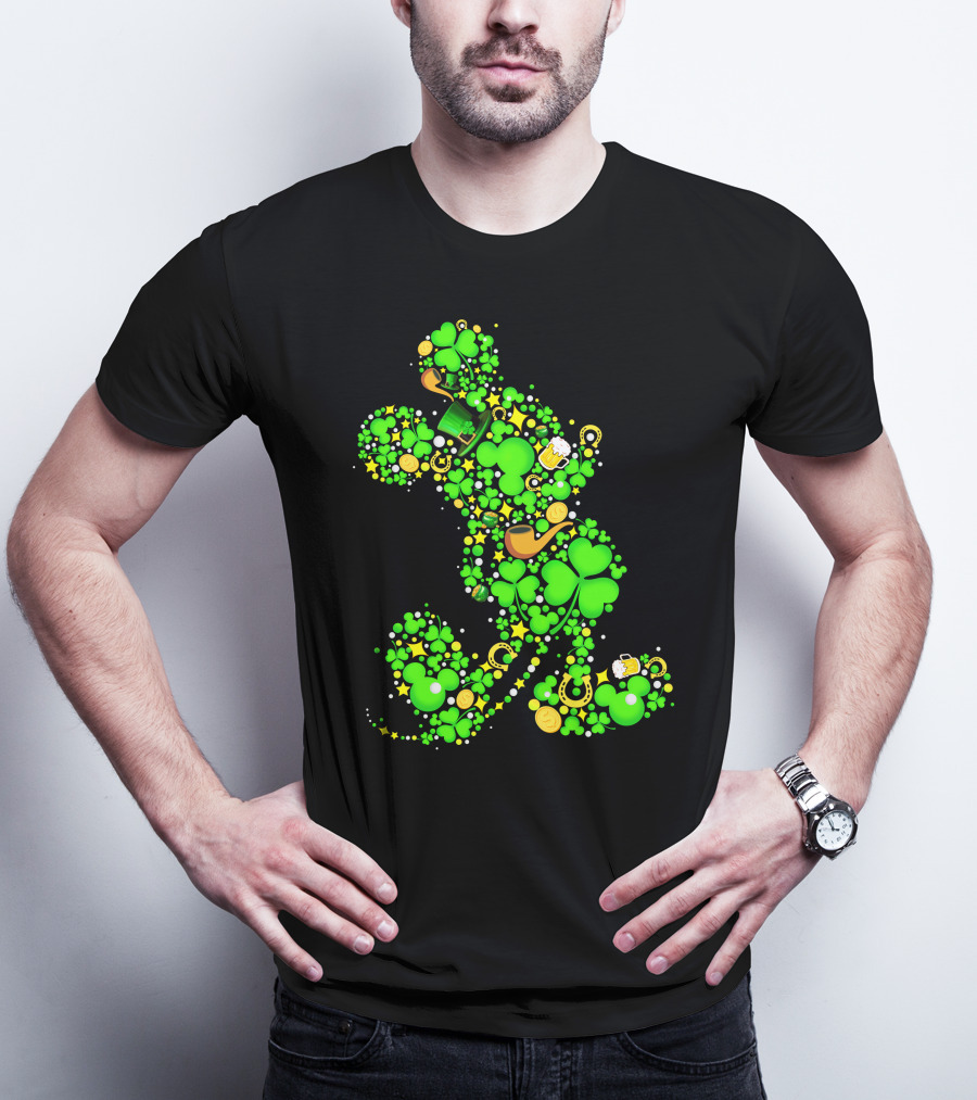 Clover MK Mickey Mouse St. Patrick's Day Lucky Icon Assembly T-Shirt