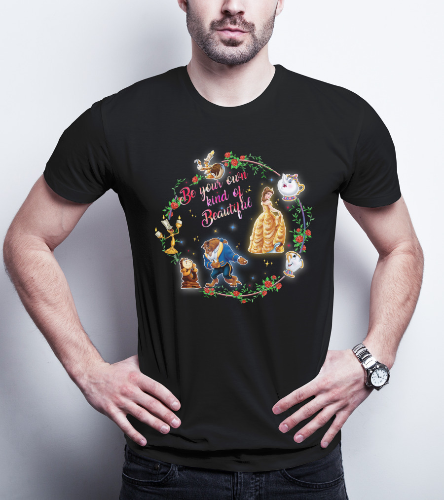 Be Your Own Kind Of Beautiful BT&TB Characters Roses T-Shirt