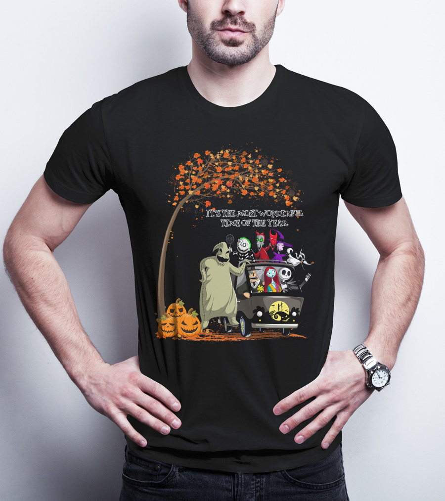 It's The Most Wonderful Time Of The Year Halloween Tree And Pumpkins T-Shirt