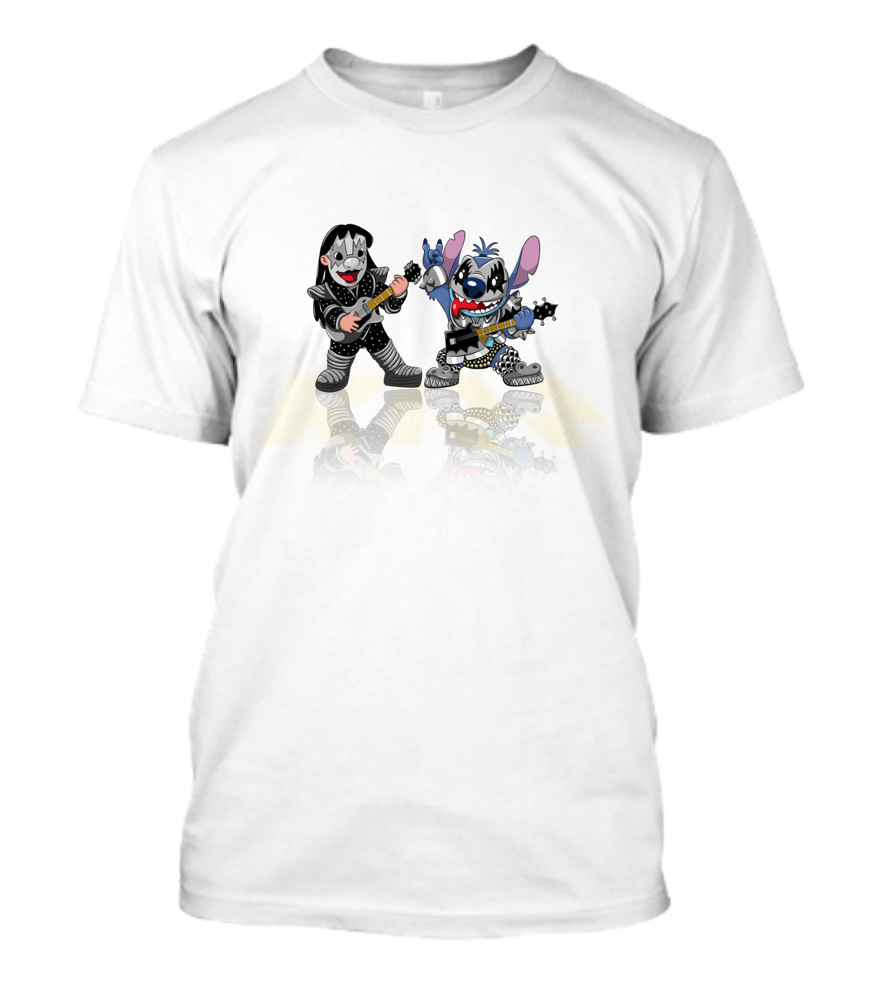 KISS Stitch Playing Guitar Mashup T-Shirt