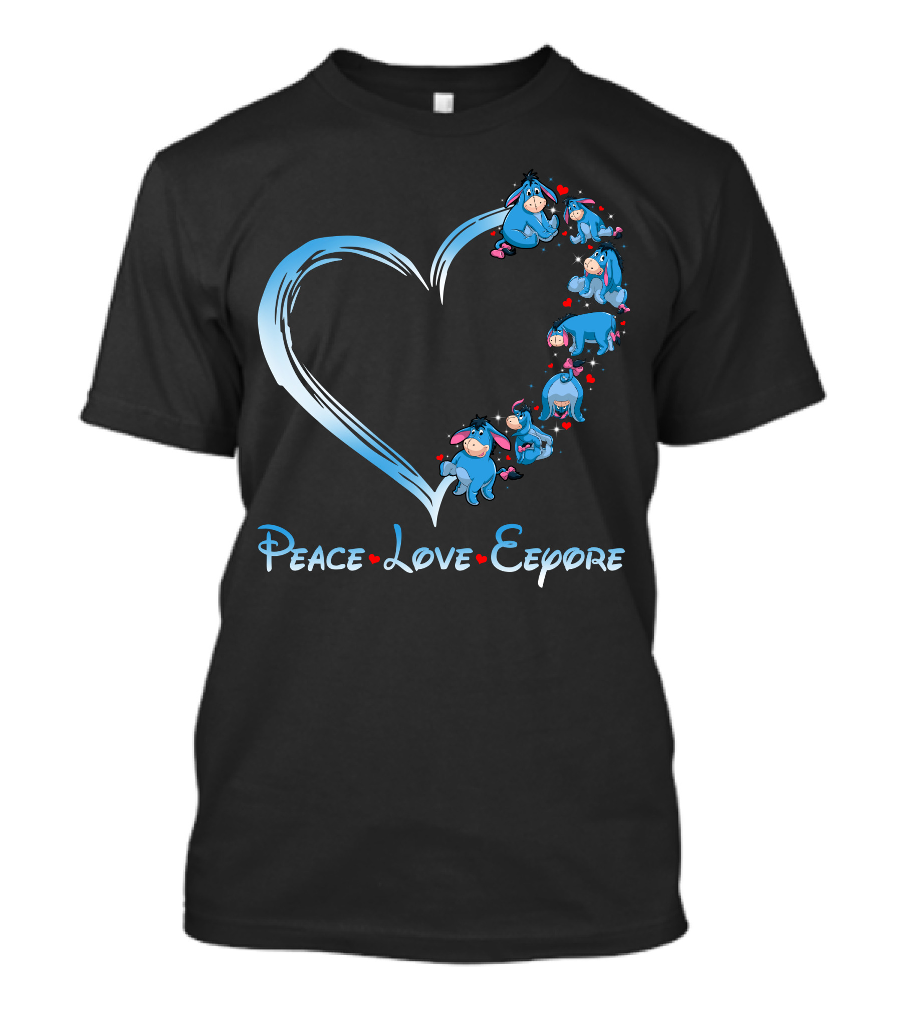 Peace Love Eeyore Heart T-Shirt