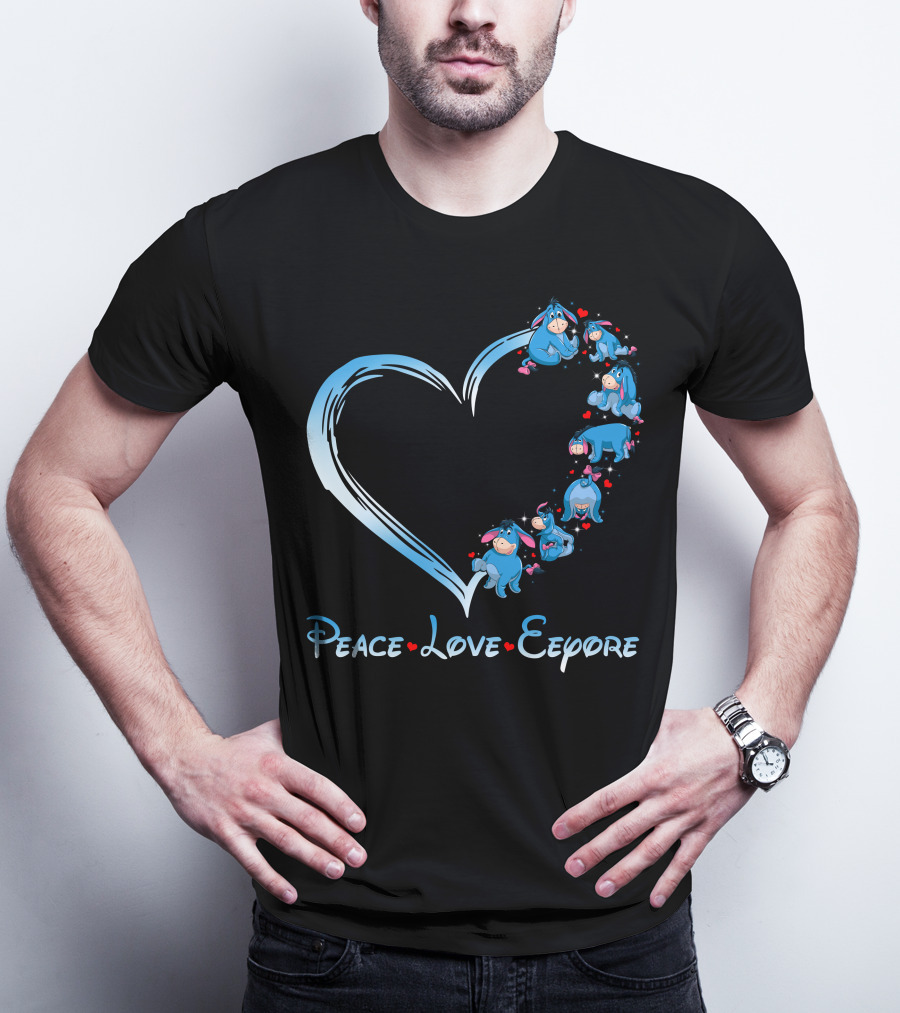 Peace Love Eeyore Heart T-Shirt