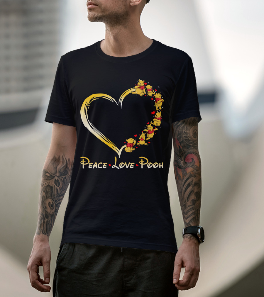 Peace Love Pooh Heart T-Shirt