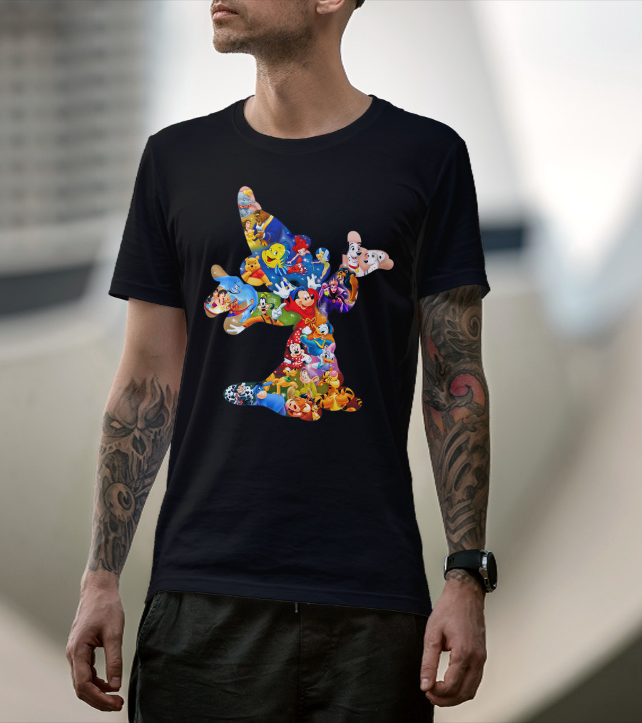Mky Characters Disney Character Collage T-Shirt