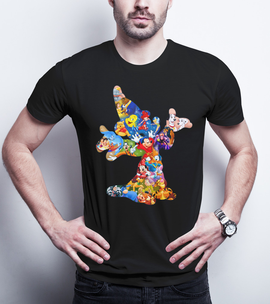 Mky Characters Disney Character Collage T-Shirt