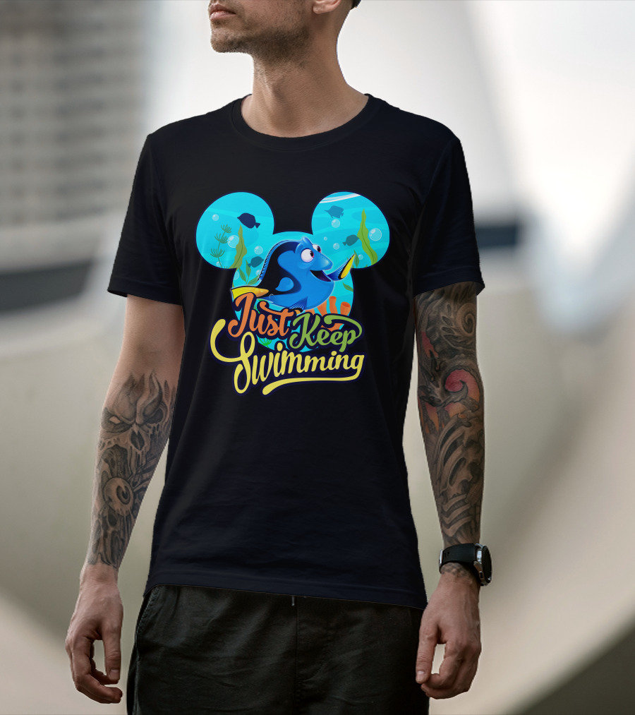Just Keep Swimming Mickey Mouse Ears Dory T-Shirt