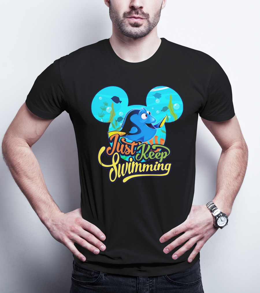 Just Keep Swimming Mickey Mouse Ears Dory T-Shirt