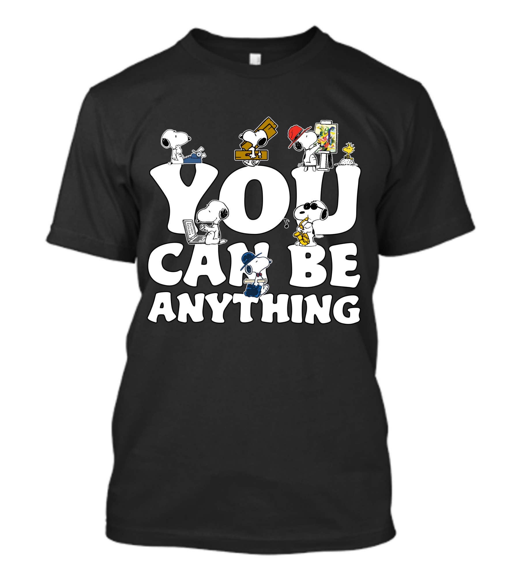 YOU CAN BE ANYTHING Peanuts Snoopy Characters Variety Of Careers T-Shirt