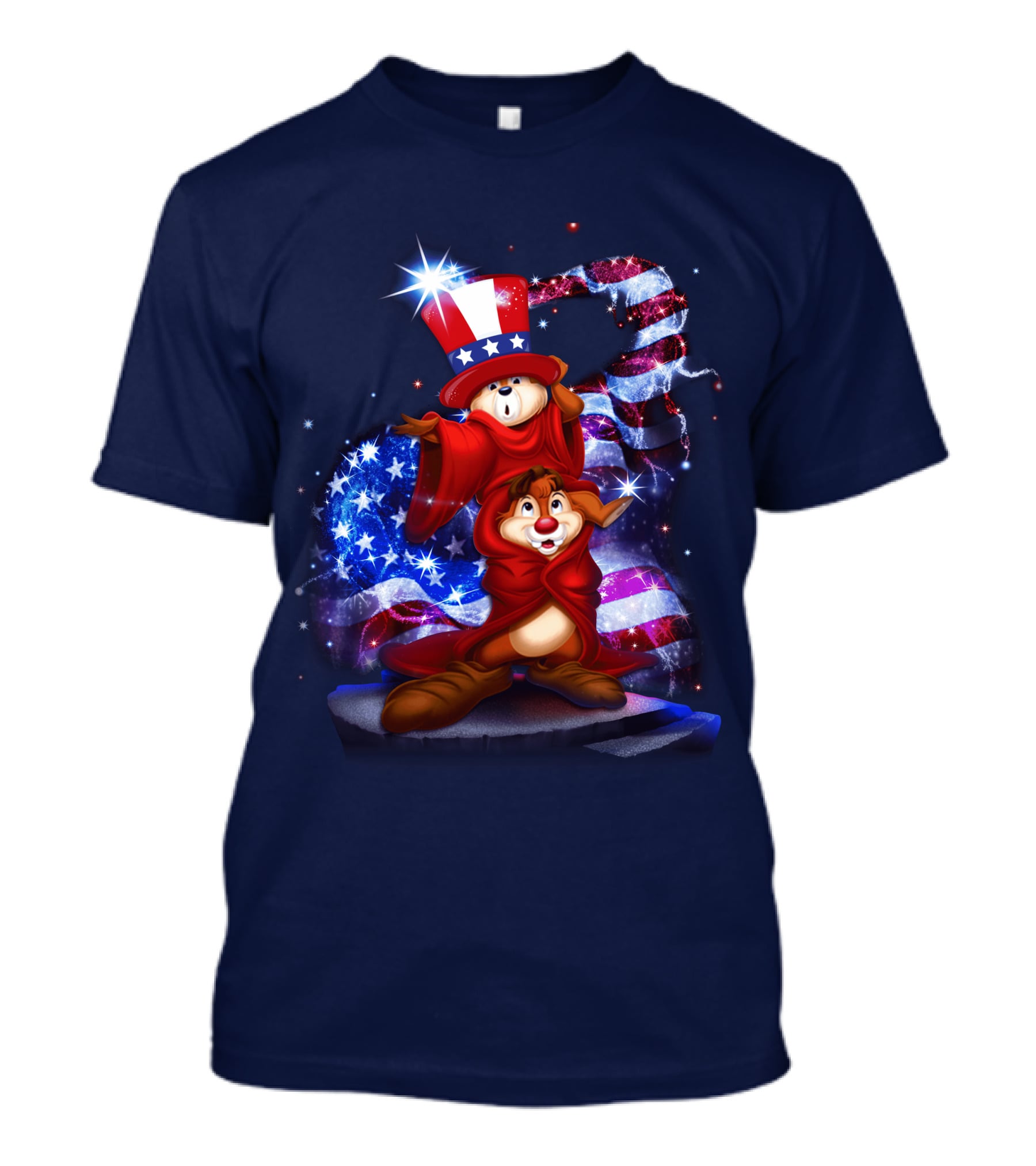 Chip 'n' Dale USA Patriotic Magic Hat T-Shirt