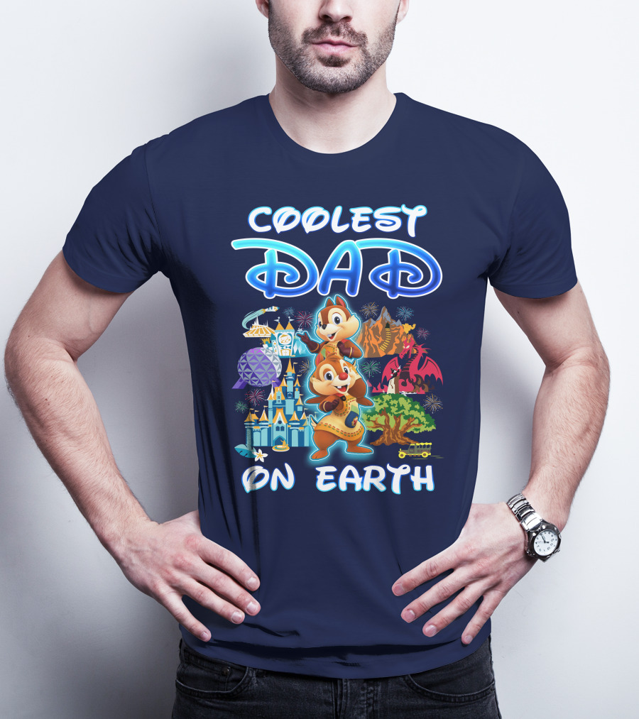Coolest Dad On Earth Chipmunks Magical Park Adventure T-Shirt