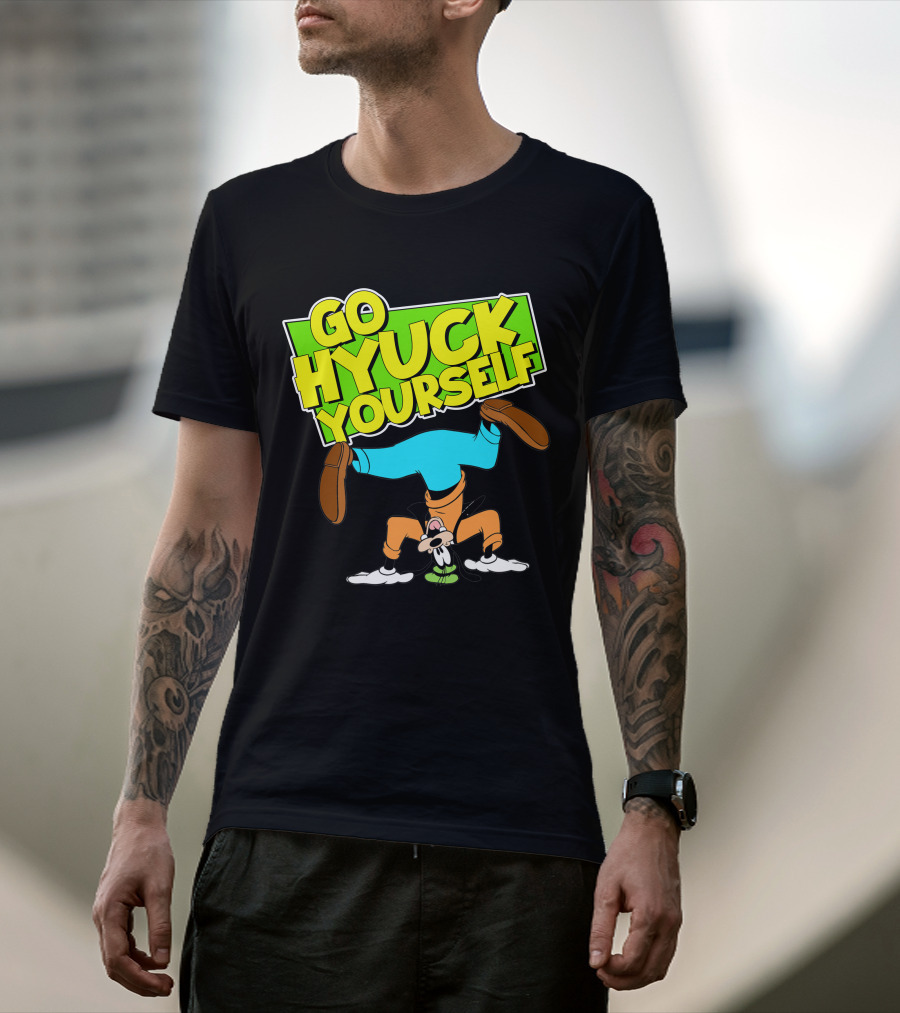 Go Hyuk Yourself Goofy Headstand Cartoon T-Shirt