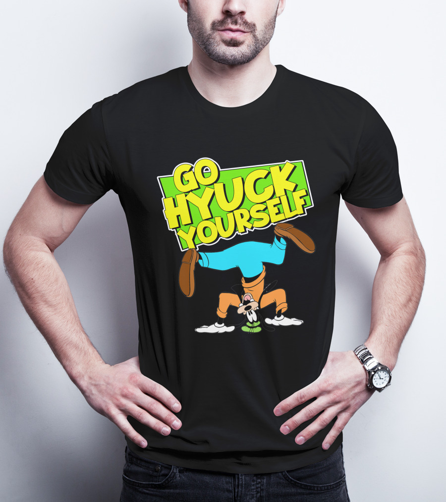 Go Hyuk Yourself Goofy Headstand Cartoon T-Shirt