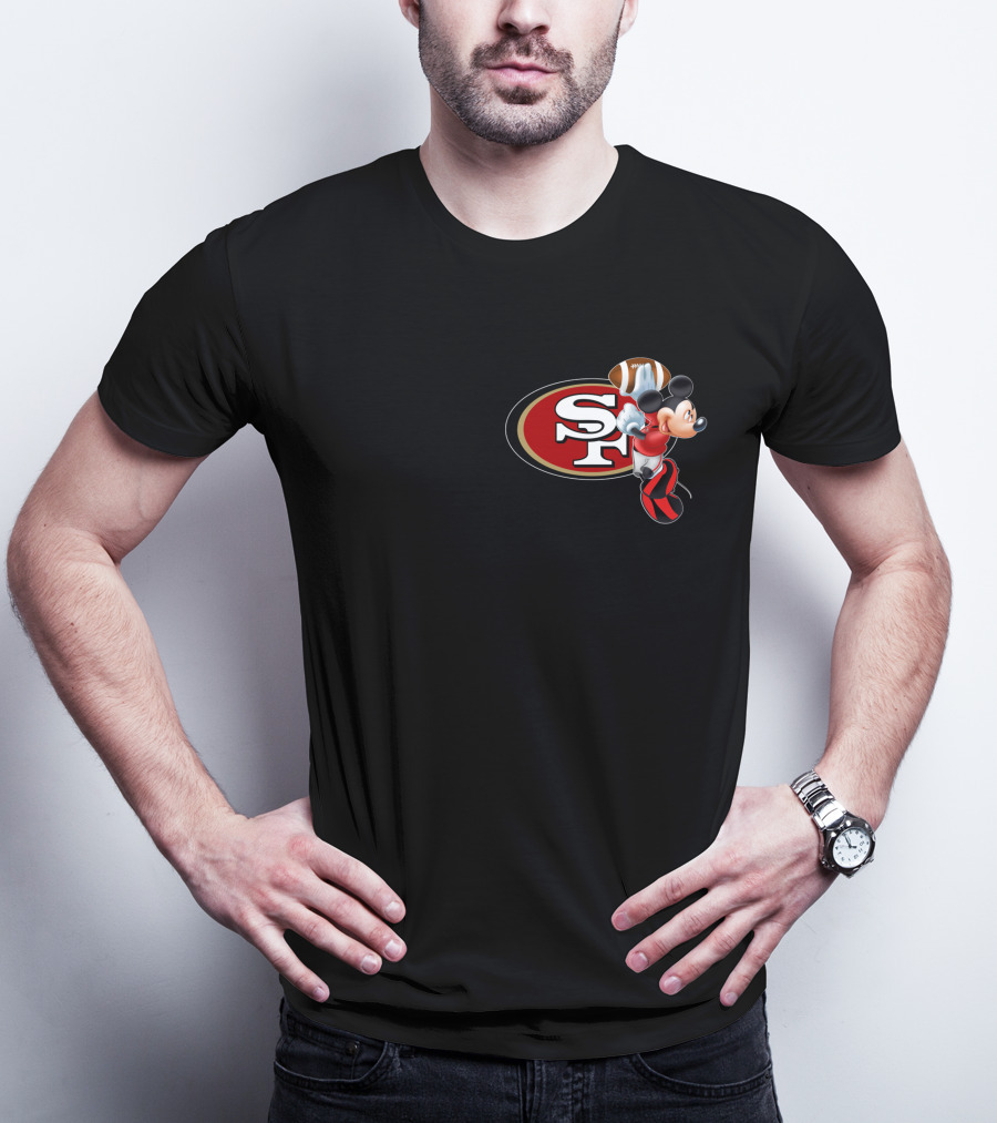 SF 49ers Mickey Mouse Football T-Shirt