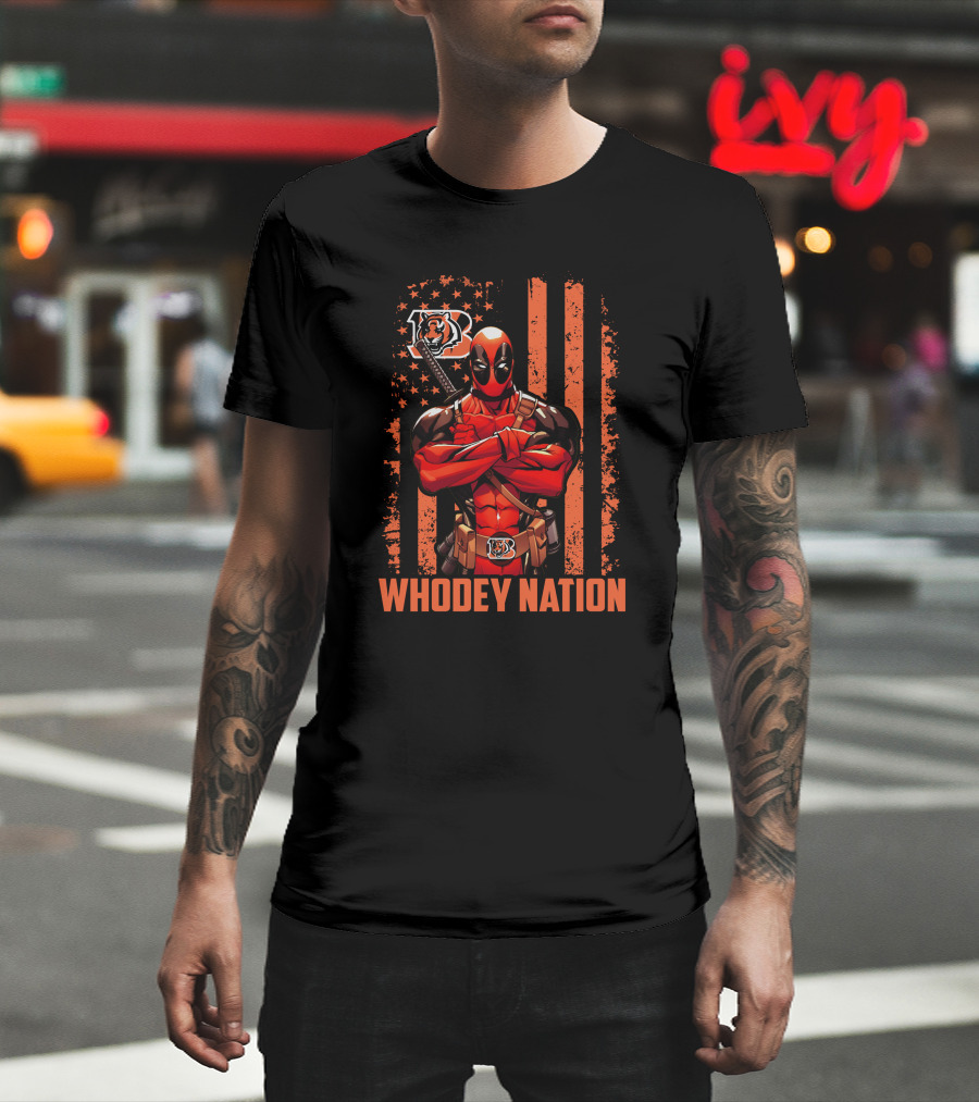 Whodey Nation Cincinnati Bengals Deadpool Fan T-Shirt