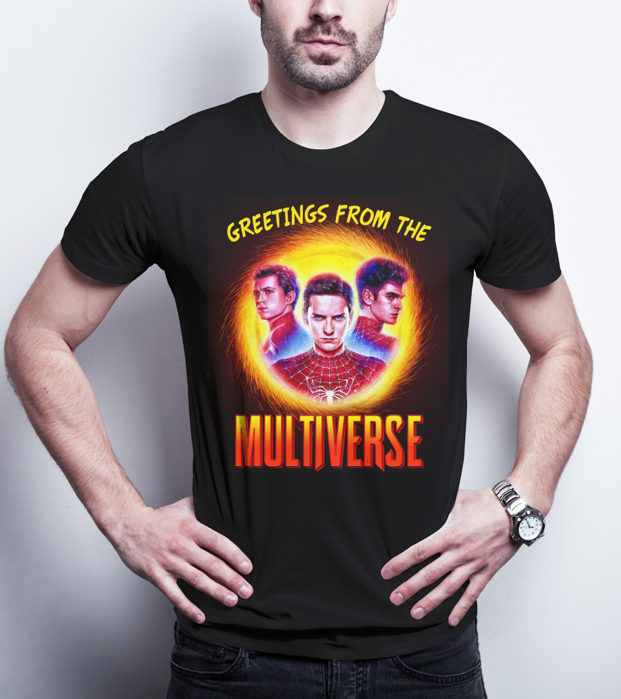 Greetings From The Multiverse Spider-man No Way Home Iconic Trio T-Shirt