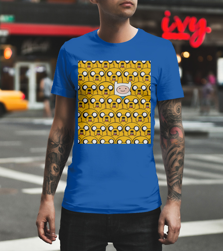 Finnthehuman Surrounded By Jake Faces T-Shirt