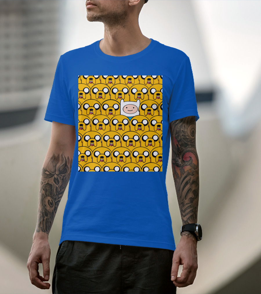 Finnthehuman Surrounded By Jake Faces T-Shirt