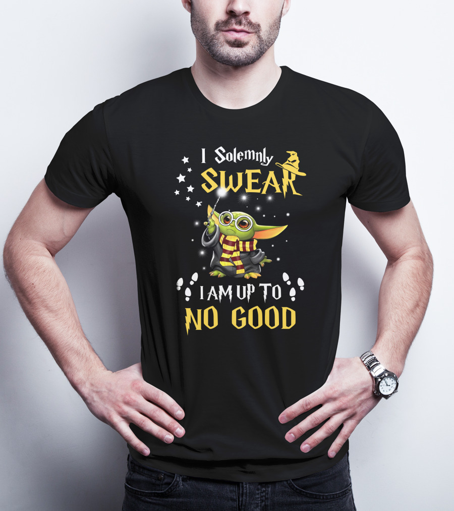 I Solemnly Swear I Am Up To No Good Baby Alien Wizardry Magic Wand Scarf T-Shirt