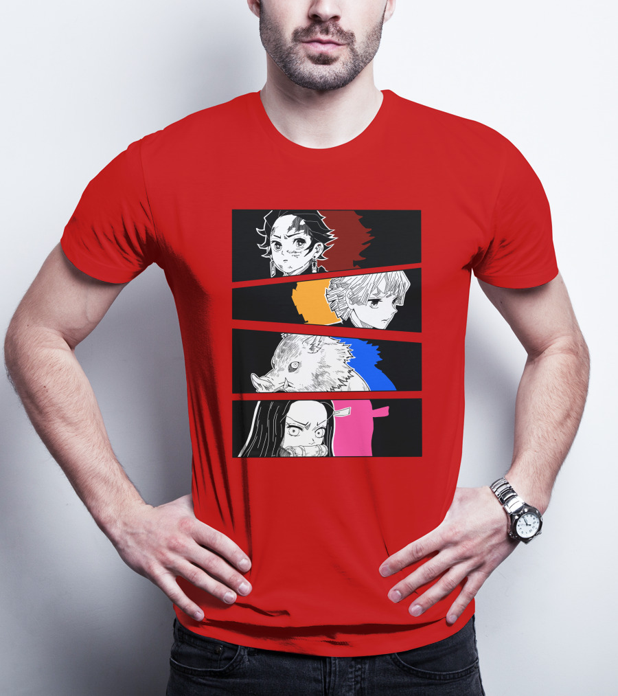 Demon Slayer Heroes Manga Style Characters T-Shirt