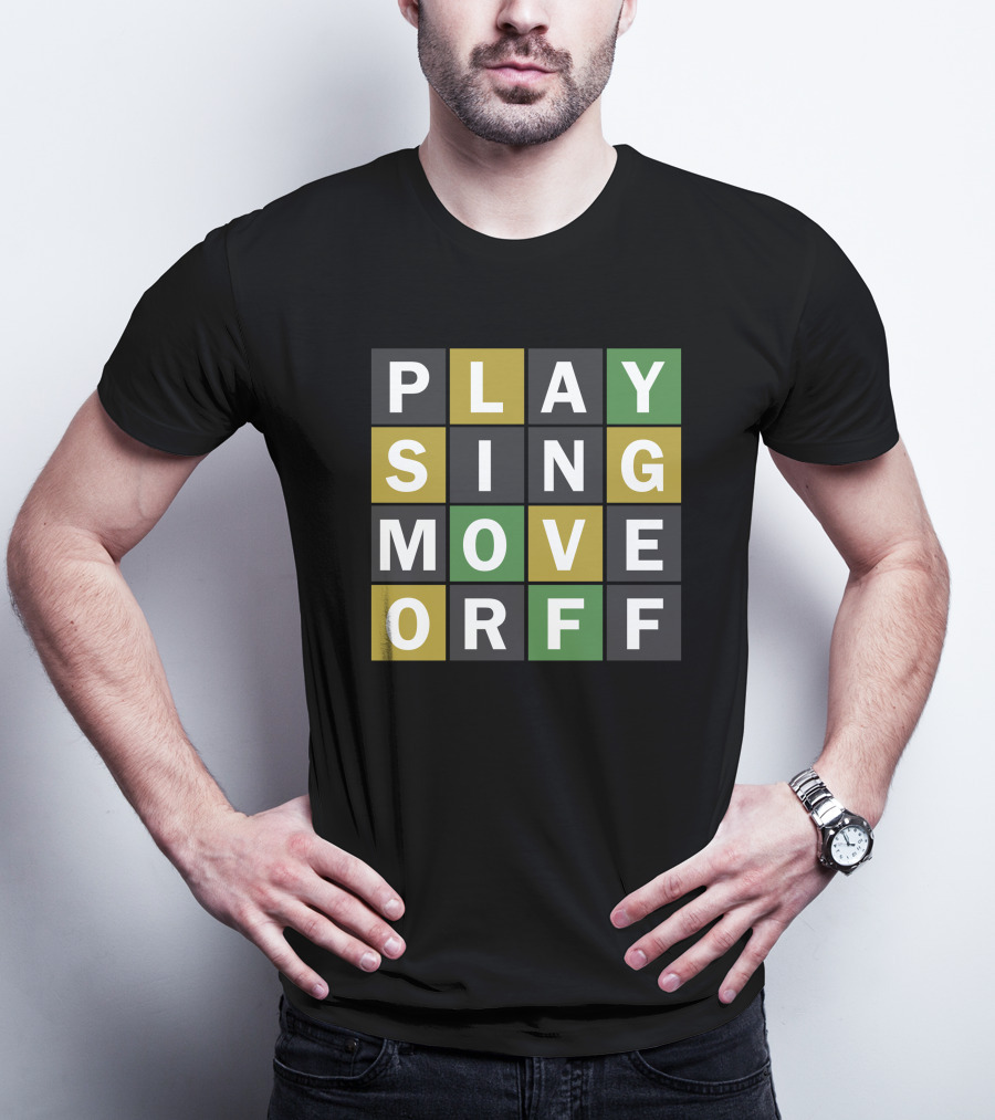 Playing Sing Move Off Wordle Gamer T-Shirt