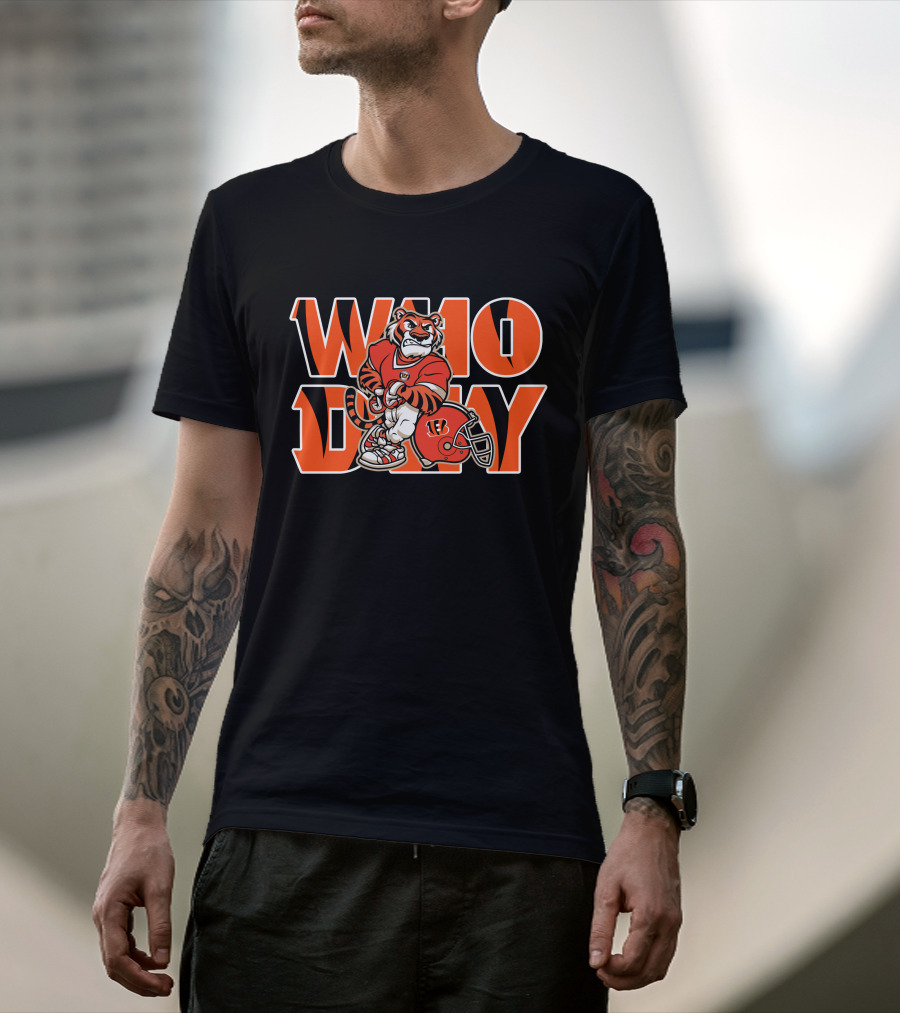 WHO DEY Tiger Football Spirit T-Shirt