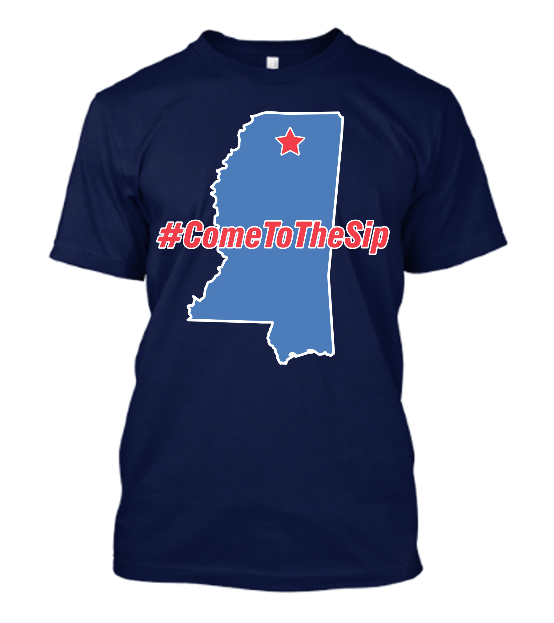 Lane Kiffin Come To The Sip #ComeToTheSip Mississippi Outline With Star T-Shirt