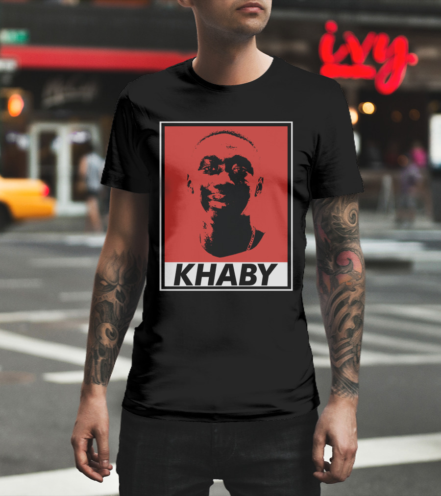 Khaby Lame Bold Graphic Red And Black T-Shirt