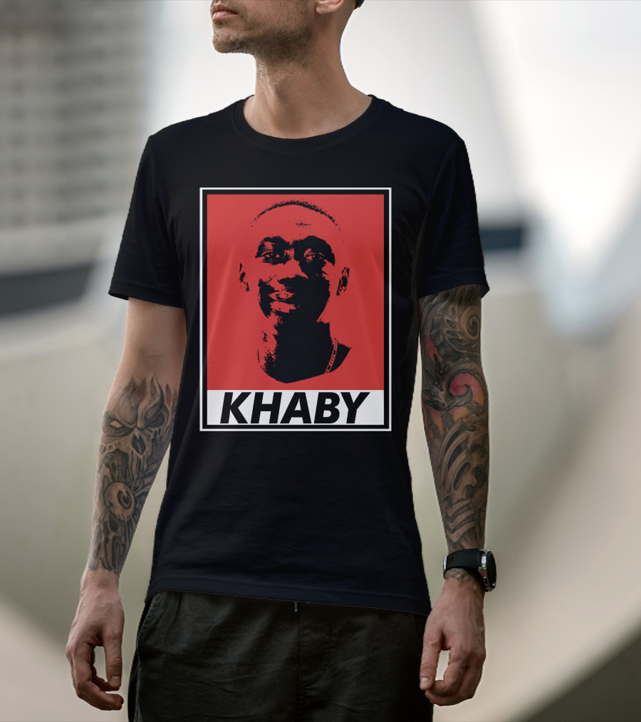 Khaby Lame Bold Graphic Red And Black T-Shirt